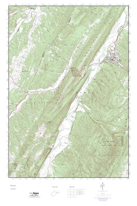 MyTopo Romney West Virginia USGS Quad Topo Map