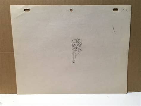 Vintage 1930s Betty Boop Animation Art Production Drawing Cartoon