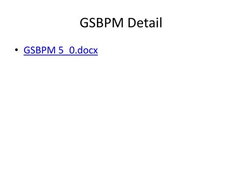Gsbpm Gsim And Cspa Ppt Download