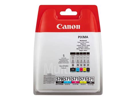 Komplet Tuszy Oryginalnych Canon Pgi 570 Cli 571 Pixma Mg5750 Mg5751