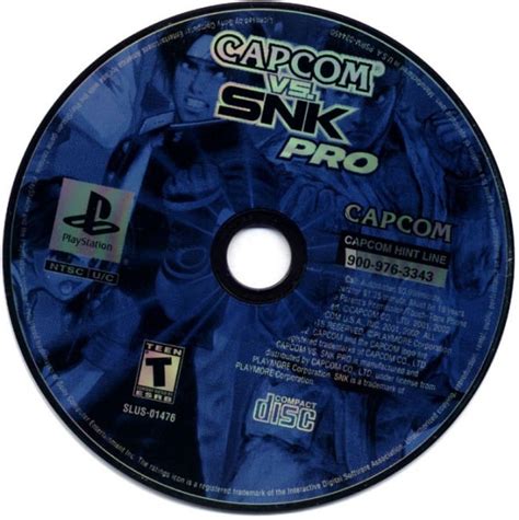 Capcom Vs Snk Pro NTSC PSX CD Playstation Covers Cover Century Over 1 000 000 Album Art
