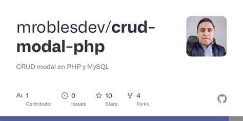 Github Mroblesdevcrud Modal Php Crud Modal En Php Y Mysql