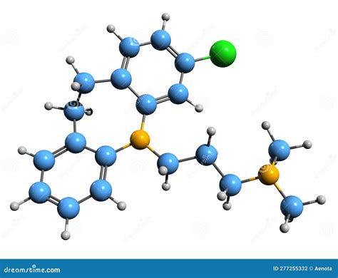 3d Image Of Clomipramine Skeletal Formula Stock Illustration Illustration Of Tricyclic