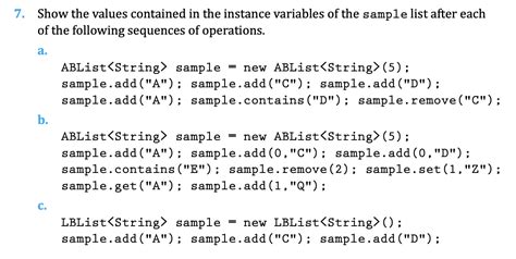 Solved Show The Values Contained In The Instance Chegg