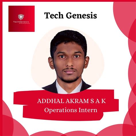 addhal akram on linkedin operations internship techgenesis digital socialmedia