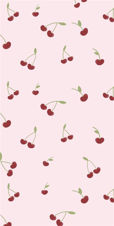 Cute Cherry Wallpaper Floral Wallpaper Iphone Simple Phone