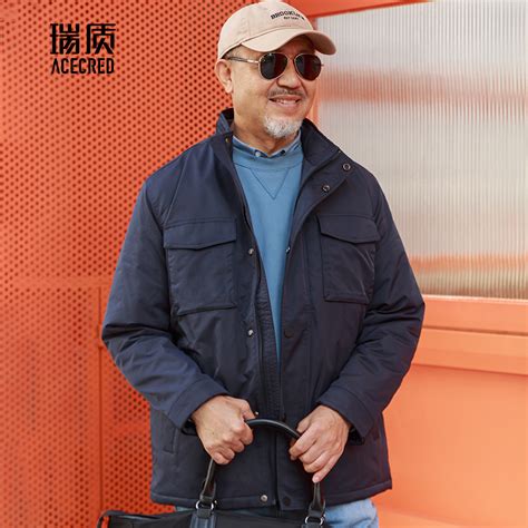 爸爸冬装棉袄外套中老年棉衣男加厚中年老爸棉服爷爷老人冬季衣服acecred瑞质旗舰店
