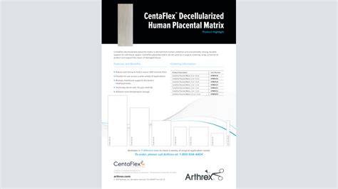 Arthrex Centaflex™ Placental Matrix