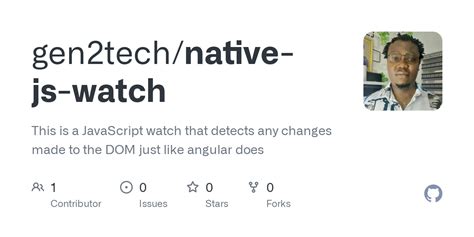 GitHub Gen2tech Native Js Watch This Is A JavaScript Watch That