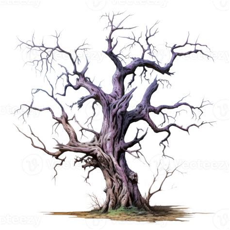 An Ancient Twisted Tree With Eyes In Its Bark 49403943 Png