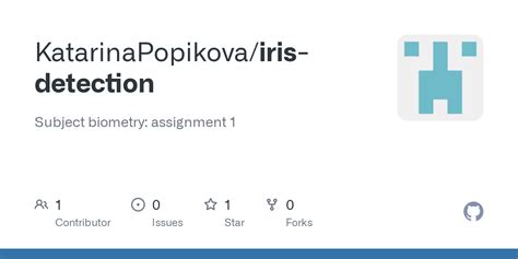 GitHub KatarinaPopikova Iris Detection Subject Biometry Assignment