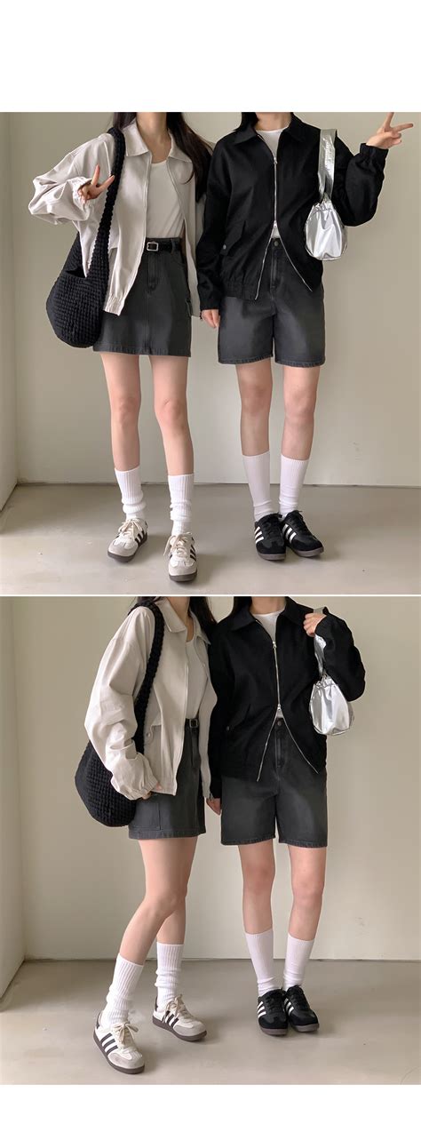 고고싱 야상하프코트자켓 루즈핏 카라 코튼 집업 자켓 오버핏투웨이지퍼간절기봄아우터