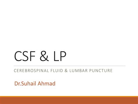 Csf And Lp Pptx