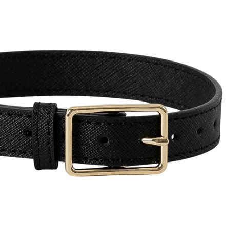 Mister Woof Classic Leather Dog Collar Black Pets Of Ponsonby