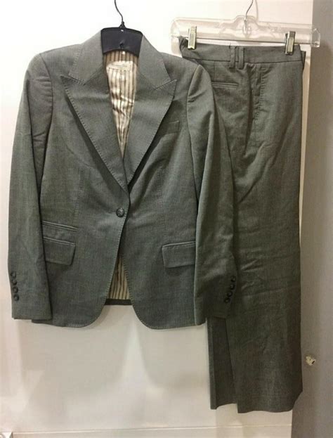 Massimo Dutti Grey Blazer Suit Pants Womens Fashion Coats Jackets