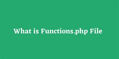 什么是functions php文件 晓得博客 WordPress建站