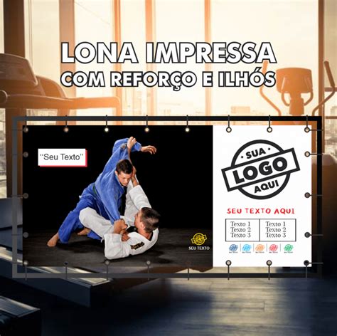 Lona Impressa Com Reforço E Ilhós Lona 440g 4x0 Fosco Reforço E Ilhós Etapa ComunicaÇÃo Visual