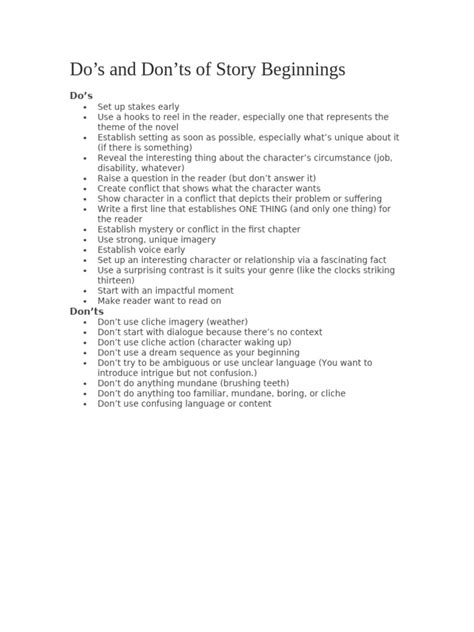 Dos And Donts Pdf