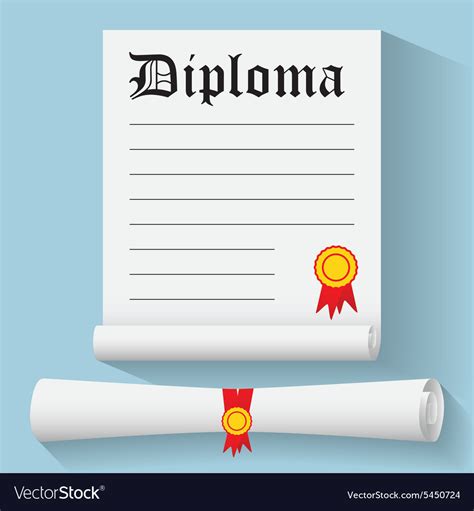 Flat Design Modern Degree Scroll With Red Vector Image