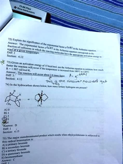 Solved Explain The Significance Of The Exponential Factor E Ea Rt In The Arrhenius Equation