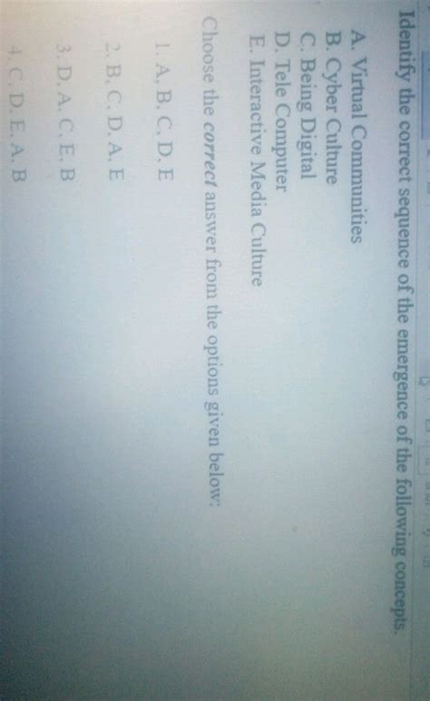 Identify The Correct Sequence Of The StudyX