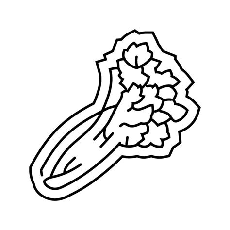 Celery Allergen Free Product Food Line Icon Illustration 52846424