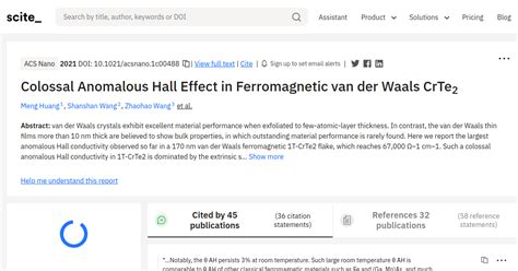 Colossal Anomalous Hall Effect In Ferromagnetic Van Der Waals Crte 2