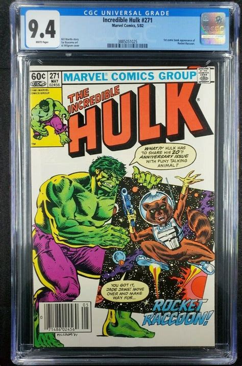 Incredible Hulk 271 1982 CGC 9 4 Newsstand UPC 1st Rocket Raccoon