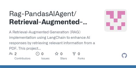 github rag pandasaiagent retrieval augmented generation a retrieval