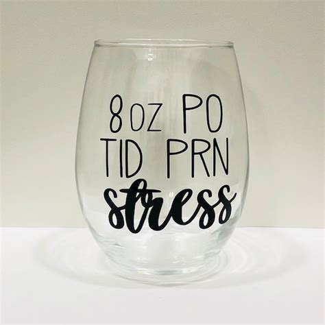 Nurse Wine Glasses Etsy