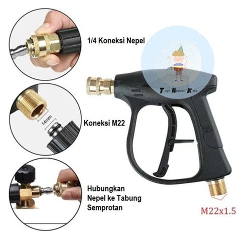 Jual Alat Semprot Air Jet Cleaner Gun Panjang Stik Tembakan Steam Cuci