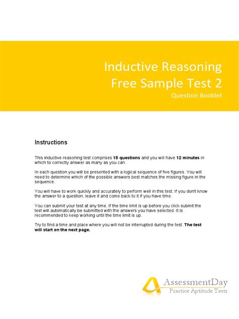 Inductive Reasoning Test2 Questions Pdf Inductive Reasoning Test Assessment