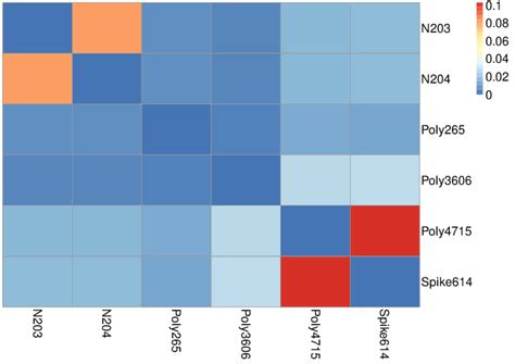Mutual Information Calculated For All Pairs Of Variants Analysed In