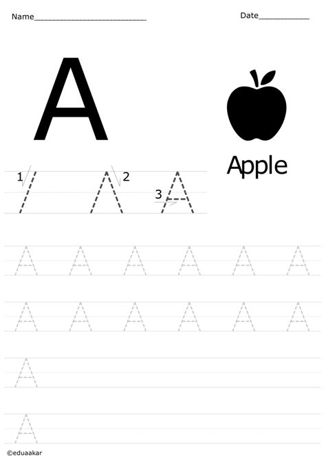 alphabet a tracing worksheet preschool letter crafts letter worksheets