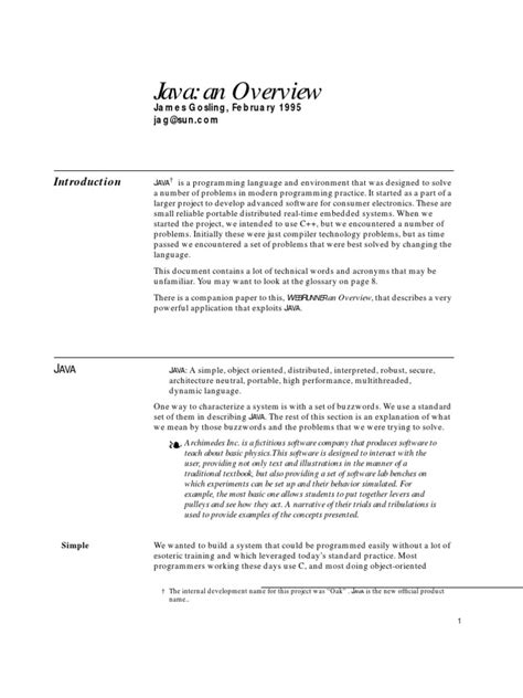 Original Java Whitepaper Pdf