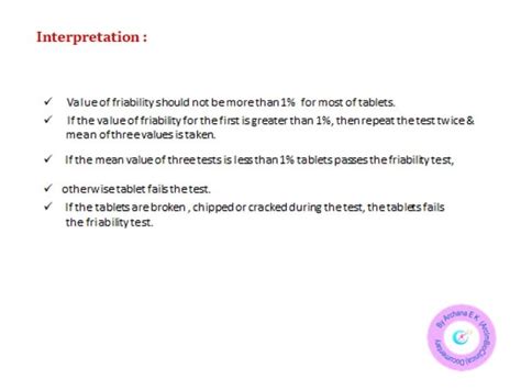 Friability Test Ppt