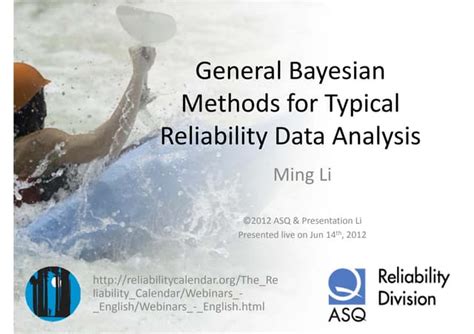 General Bayesian Methods For Typical Reliability Data Analysis Ppt
