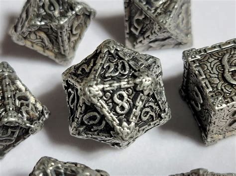 Shadow Assassin Metal Dice Set Polyhedral Rpg Dnd Dungeons Image 1
