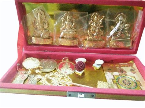 Brass Golden Laxmi Ganesh Shree Dhan Laxmi Kuber Bhandari Yantra Size