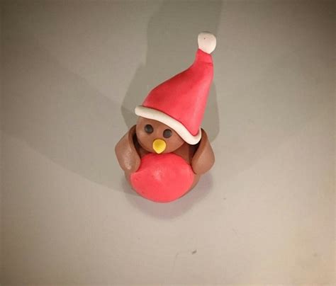 I Made A Fimo Christmas Robin Today