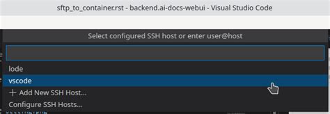 연산 세션에 SSH SFTP 접속하기 Linux Mac Visual Studio Code Backend AI WebUI