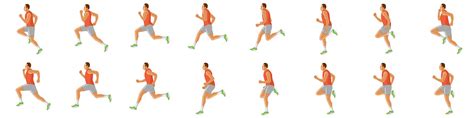 Man Run Cycle Animation Sprite Sheet Stock Illustration Download