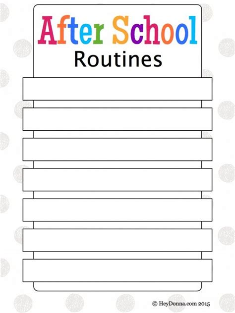 School Routine Chart
