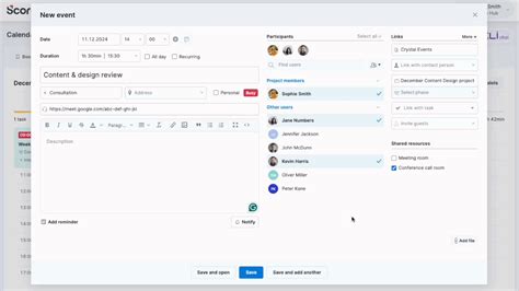 Viewing Modifying And Deleting An Event Scoro Help Center