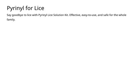 Pyrinyl For Lice Medsis