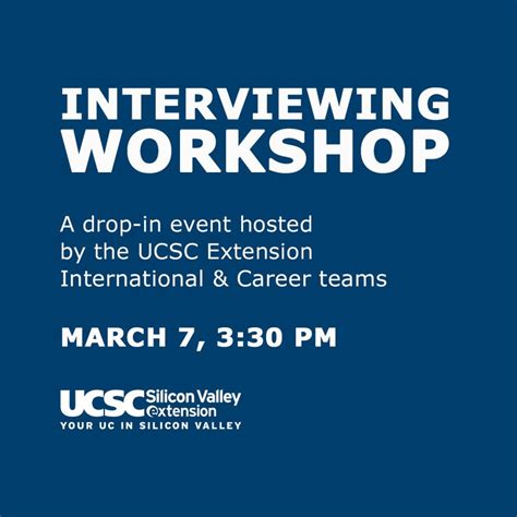Ucsc Silicon Valley Extension On Linkedin Go Into Your Next Interview With Confidence Join Us