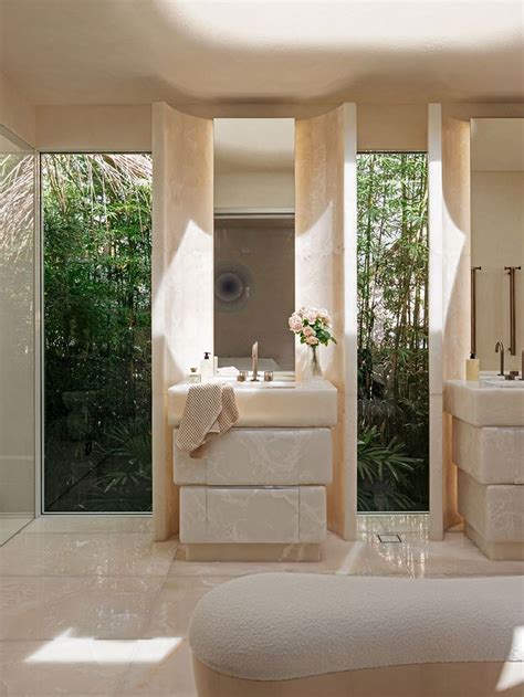 Pavilion House Nina Maya Interiors White Marble And Wood Bathroom