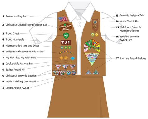 Uniform Guide Brownie Girl Scouts Girl Scout Brownie Vest Girl