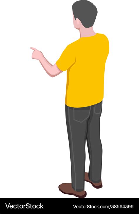 Isometric Man Royalty Free Vector Image Vectorstock