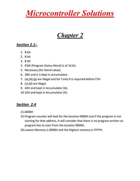 Solution Manual 8051 Microcontroller By Mazidi Pdf